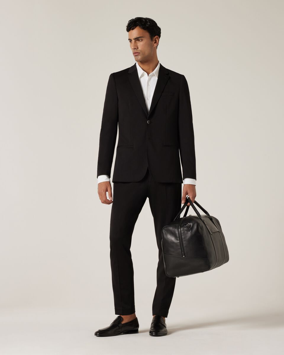 Travel Jersey Check Tailored Jacket - Black - Travel Jersey Check ...