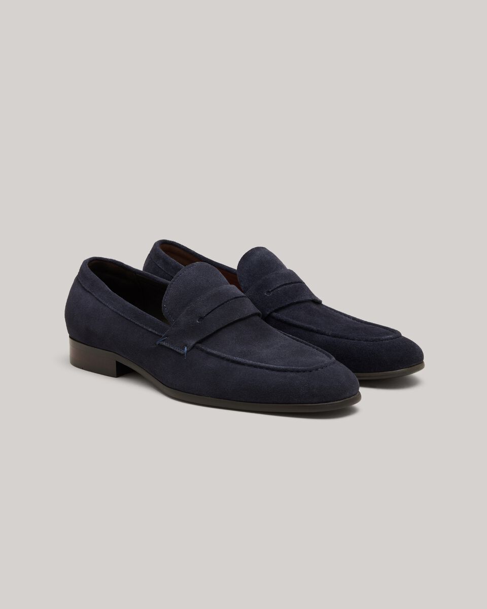 Suede Loafer - Navy - Suede Loafer | Shoes | Politix