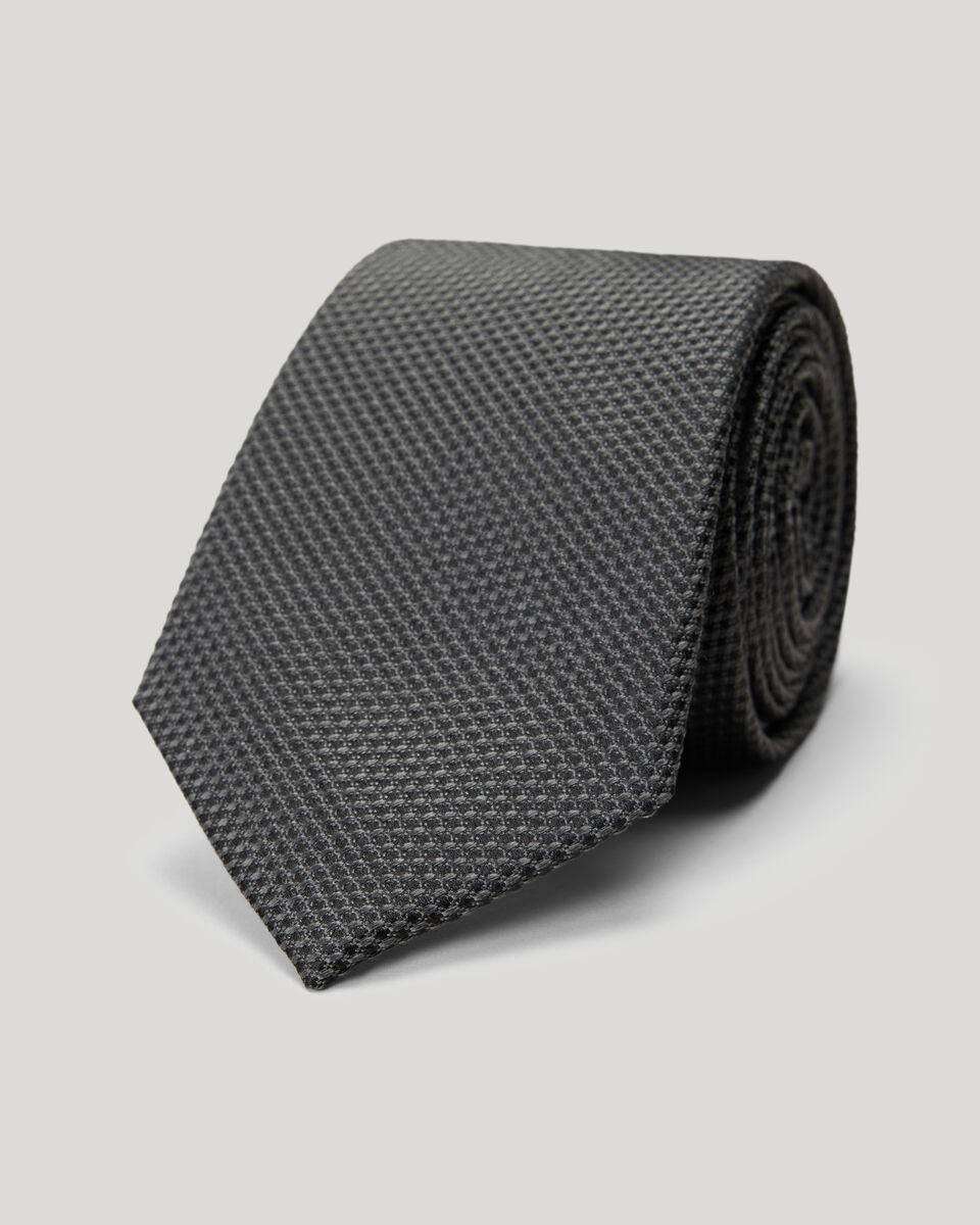 Silk Textured Two-tone Tie - Charcoal - Silk Textured Two-tone Tie ...